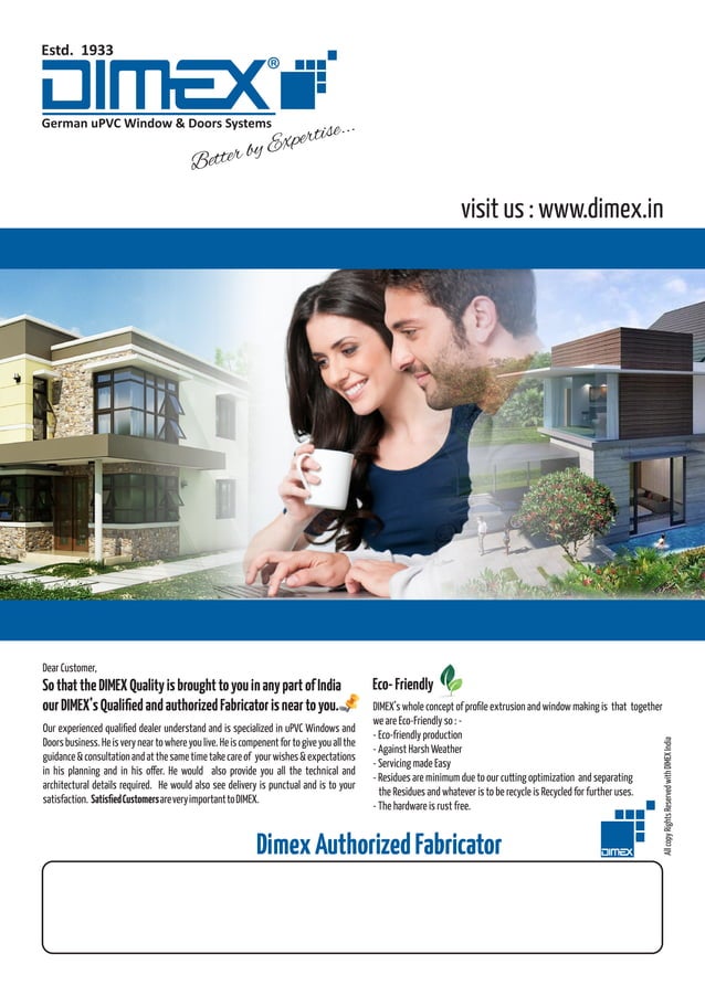 Dimex Catalog, Dimex uPVC Windows, uPVC Doors, Dimex uPVC Profiles | PDF
