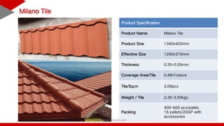 Catalog For Stone Coated Metal Roof Tile | PDF
