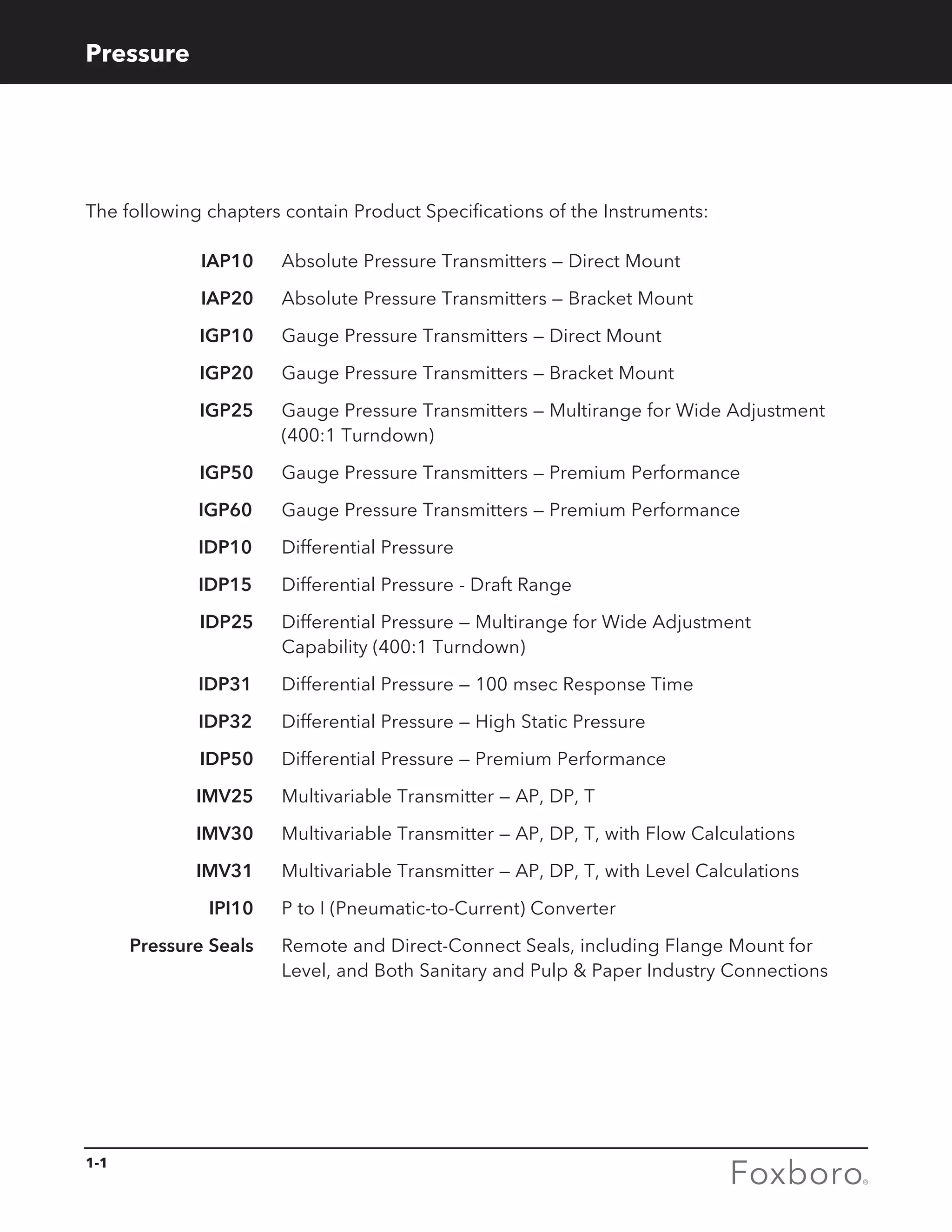 Foxboro Measurement and Control Instruments | PDF