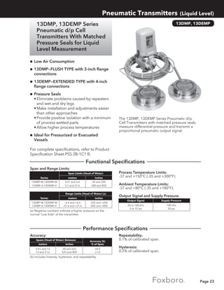 Foxboro Pneumatic Instruments | PDF