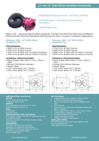 FSE SAFE Products Explosion Proof Lights and Fans - Marine Safety ...