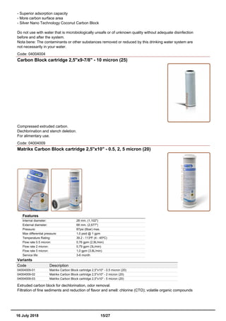 Housings drop-in filters catalogue | PDF