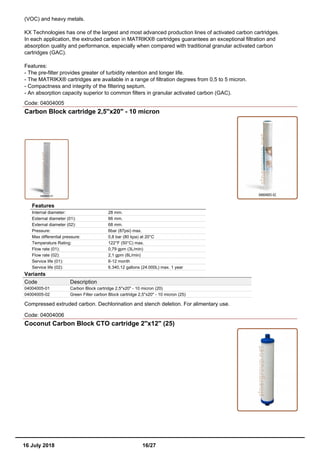 Housings drop-in filters catalogue | PDF