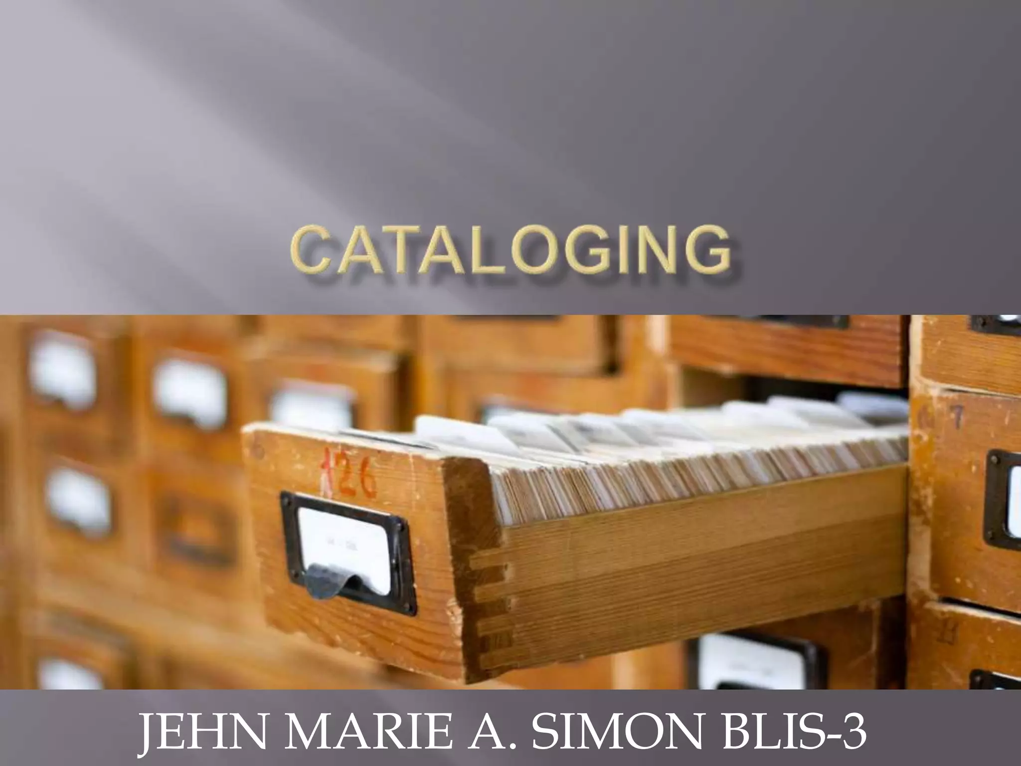 Cataloguing | PPTX