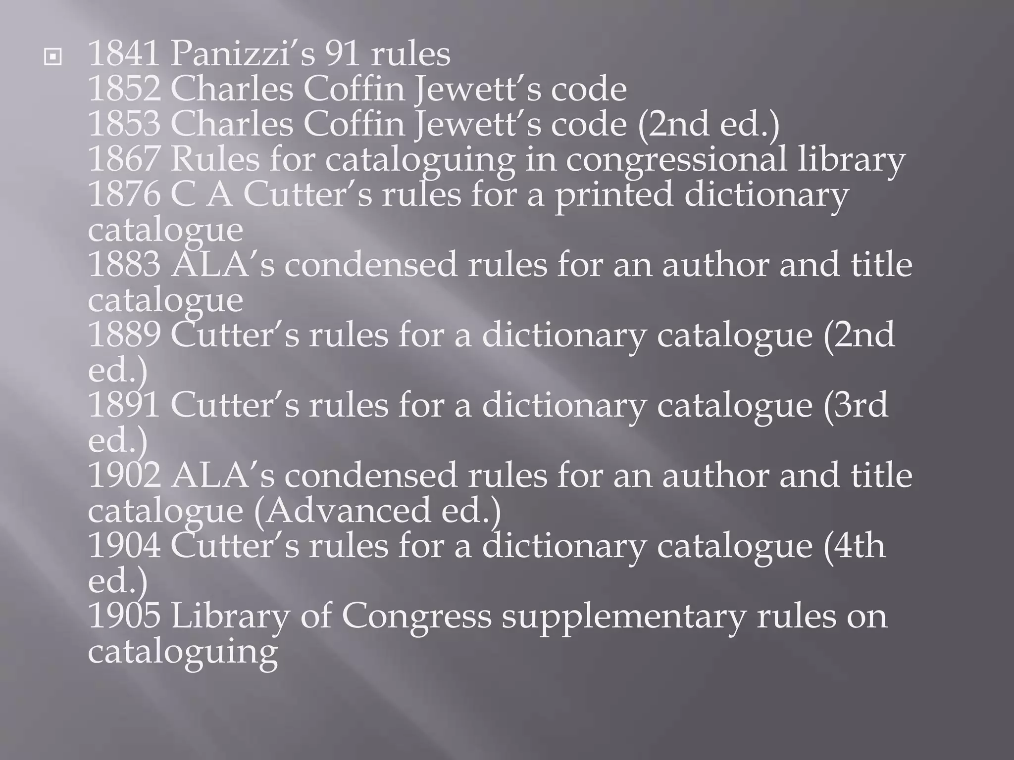 Cataloguing | PPTX