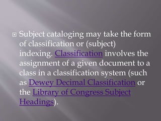 Cataloguing | PPTX