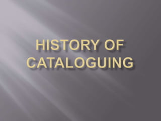 Cataloguing | PPTX