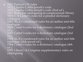 Cataloguing | PPTX