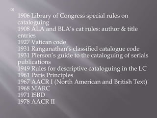 Cataloguing | PPTX