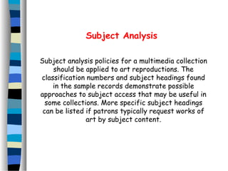 Cataloging art reproductions | PPT