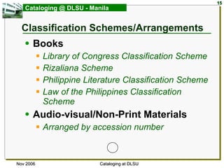 Cataloging At The De La Salle University Library | PPT
