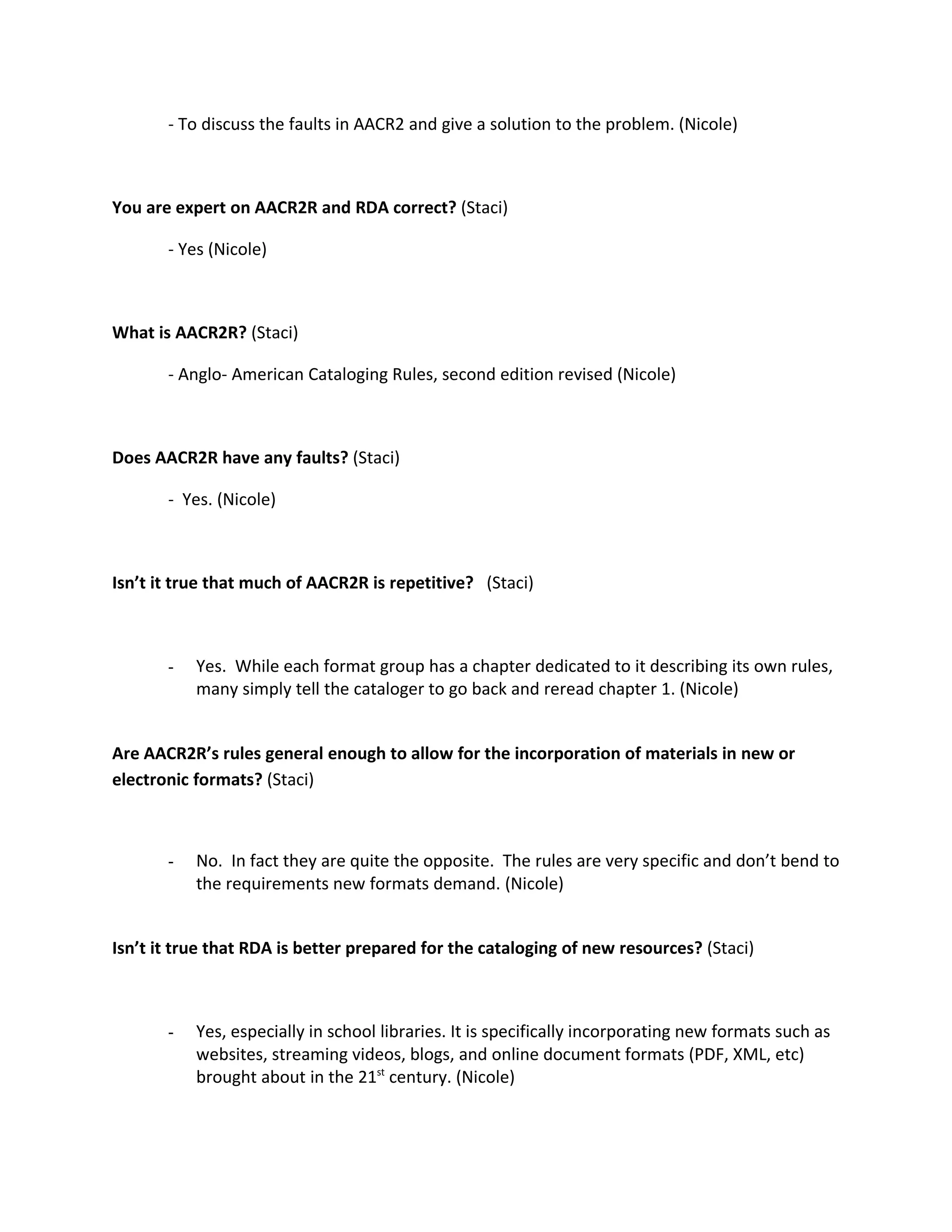 Cataloging group presentation script | DOC