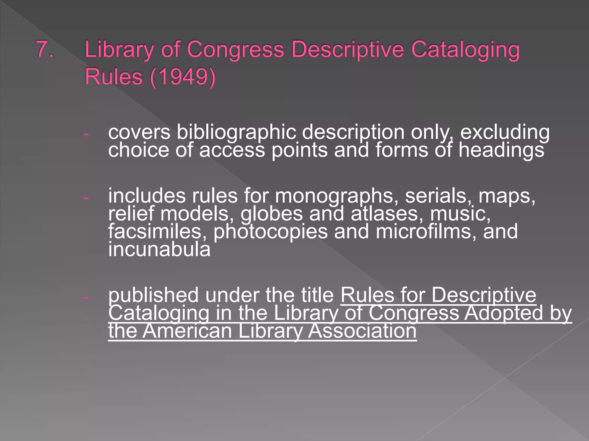 Introduction to Cataloging and Classification | PPT