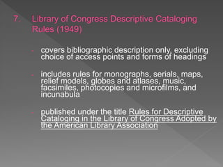 Introduction to Cataloging and Classification | PPT