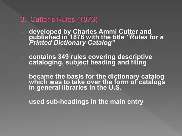 Introduction to Cataloging and Classification | PPT