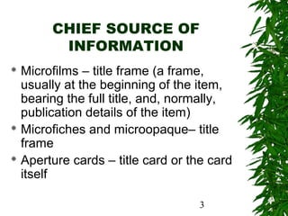 Cataloging microforms | PPT | Science