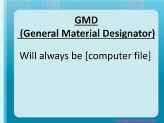 Cataloging of computer software | PPTX | Desktop Publishing | Computer Software and Applications