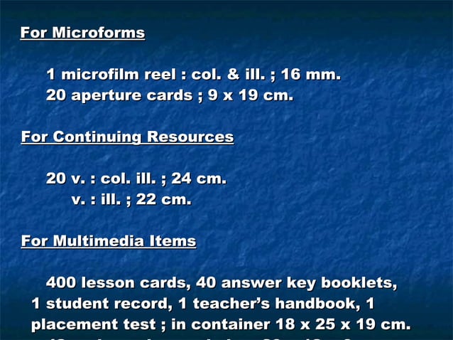 Cataloging of nonbook materials edited | PPT | Desktop Publishing ...