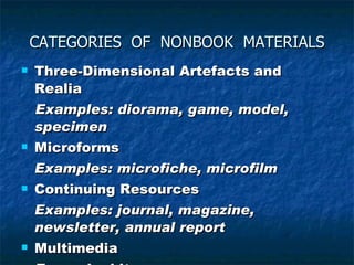 Cataloging of nonbook materials edited | PPT