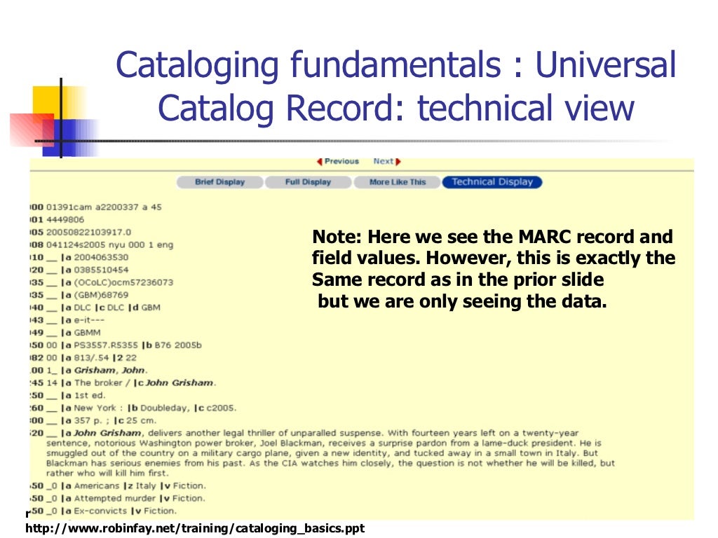 Cataloging basics