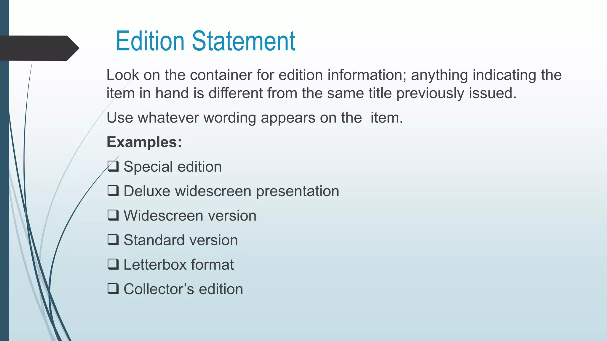 Cataloging video formats | PPTX