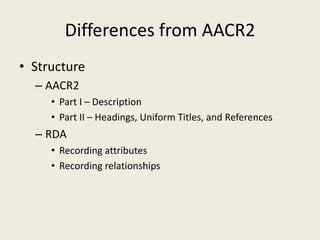 Cataloging with RDA - Western New York Library Resources Council | PPT