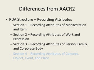 Cataloging with RDA - Western New York Library Resources Council | PPT