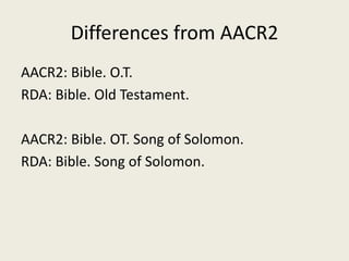 Cataloging with RDA - Western New York Library Resources Council | PPT