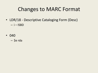 Cataloging with RDA - Western New York Library Resources Council | PPT