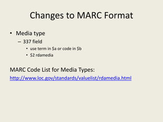 Cataloging with RDA - Western New York Library Resources Council | PPT