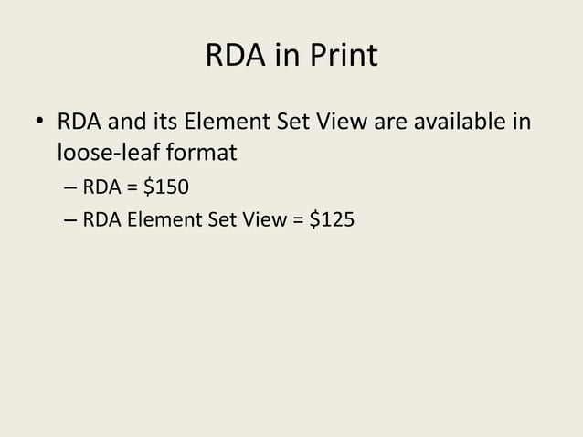 Cataloging with RDA - Western New York Library Resources Council | PPT