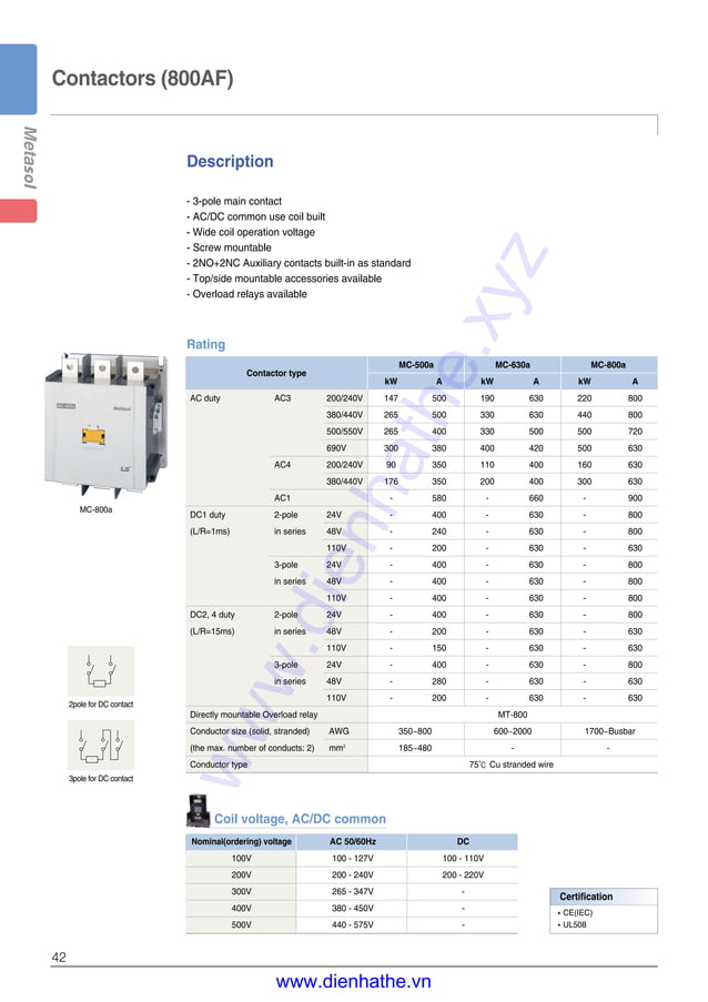 Catalog ls contactors and overload relays metasol mc-dienhathe.vn ...
