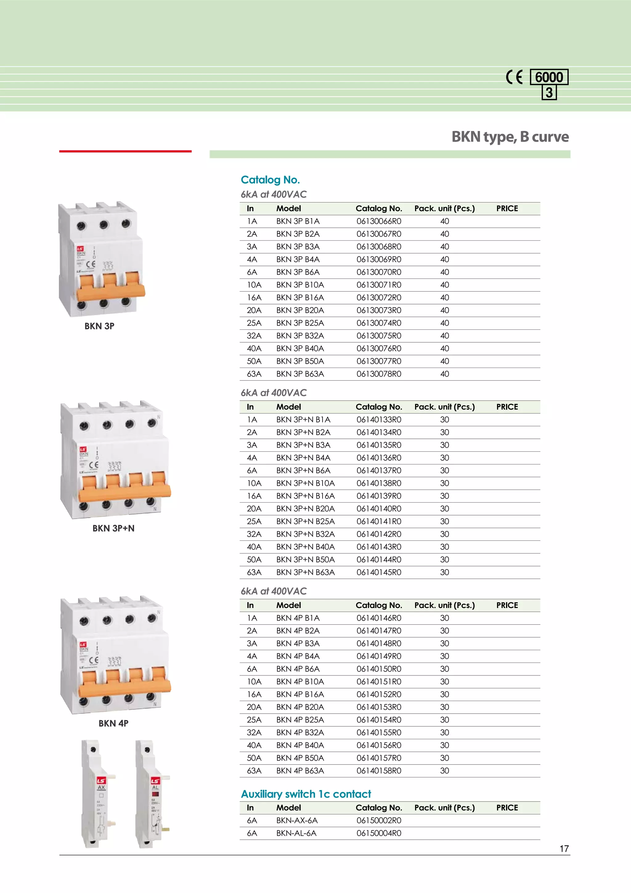 Catalog CB tép MCB 2P 3P 4P BKN BKH LS | PDF