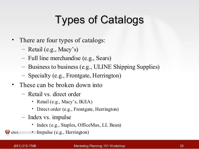 Catalog Marketing 101 (1 of 8)