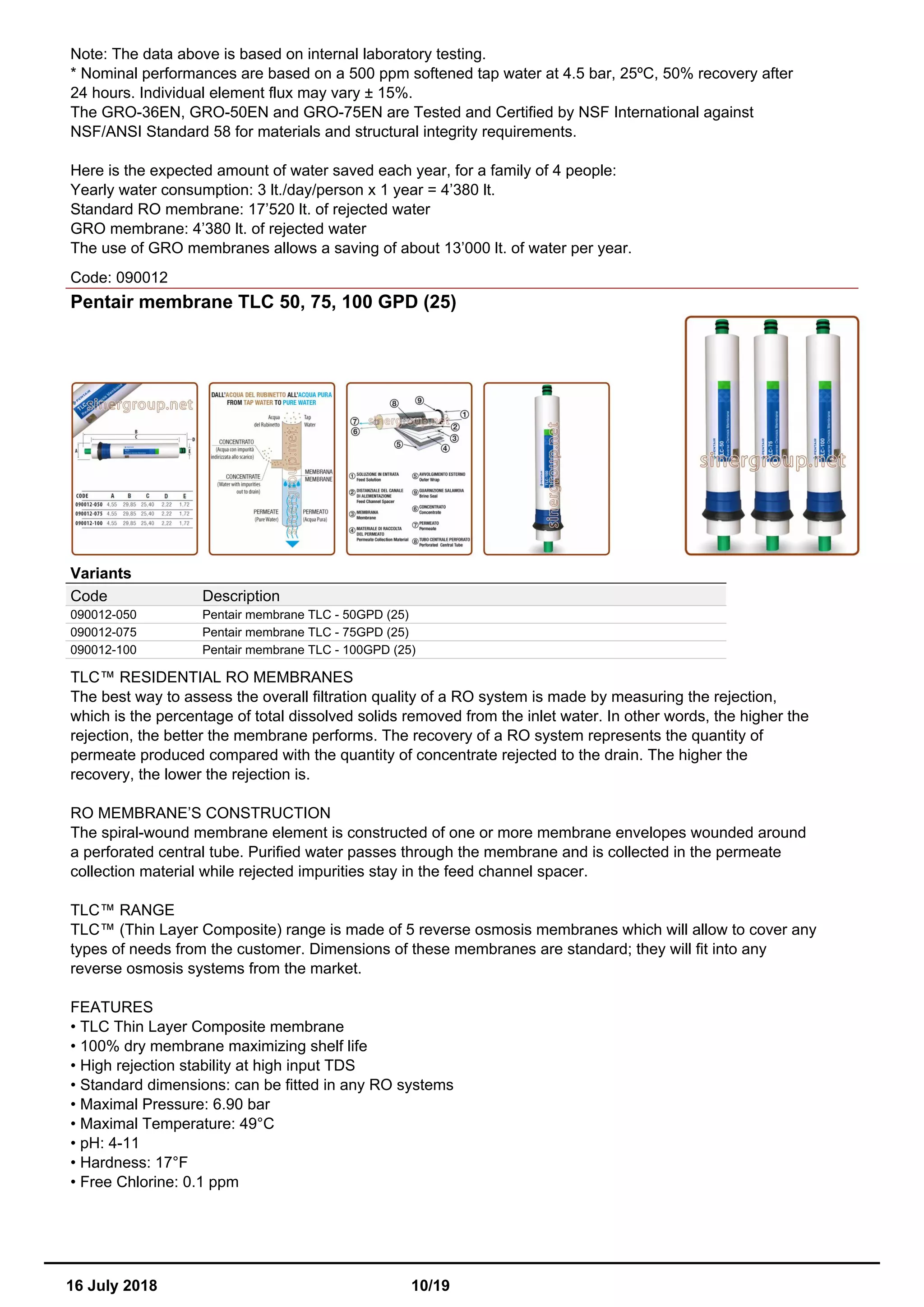 Membranes catalogue | PDF