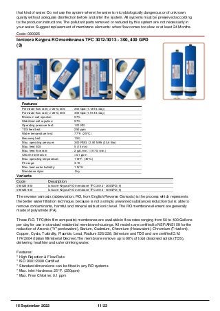 Membranes Catalog | PDF