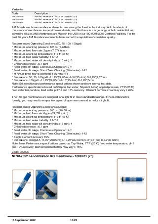 Membranes Catalog | PDF