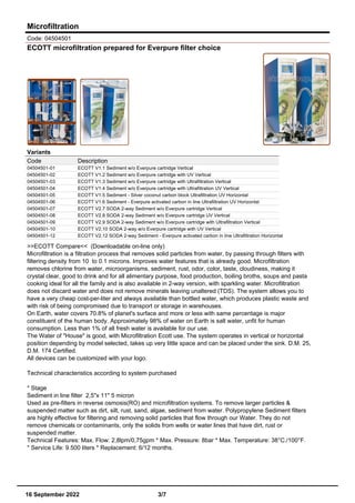 Residential Microfiltration Ultrafiltration Water catalog | PDF
