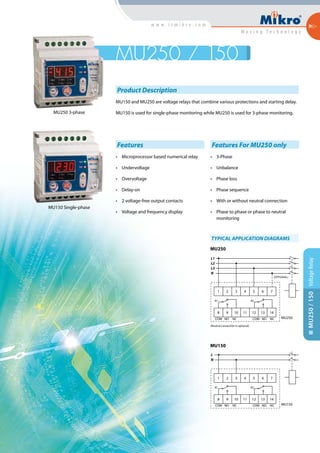 Catalog mikro mikro mu250 | PDF