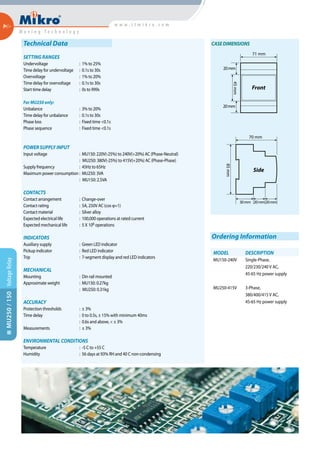 Catalog mikro mikro mu250 | PDF