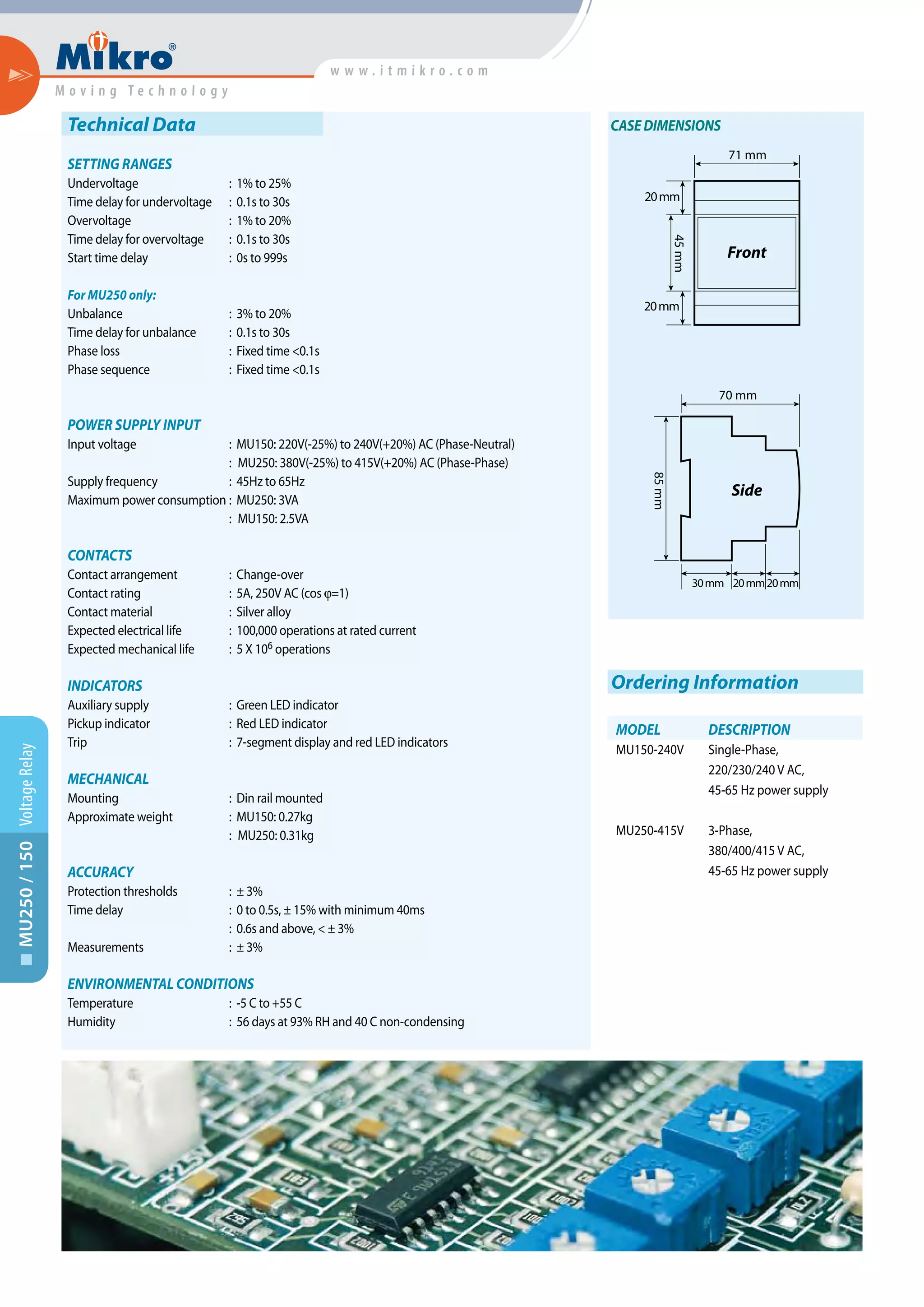 Catalog mikro mikro mu250 | PDF