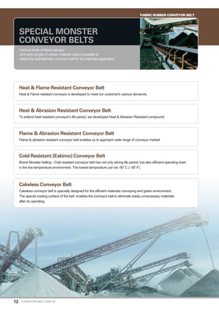 Conveyor Belt Catalog -Monster Belting Industry Co.,ltd | PDF