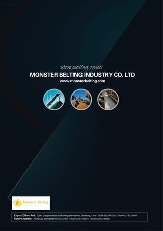 Conveyor Belt Catalog -Monster Belting Industry Co.,ltd | PDF