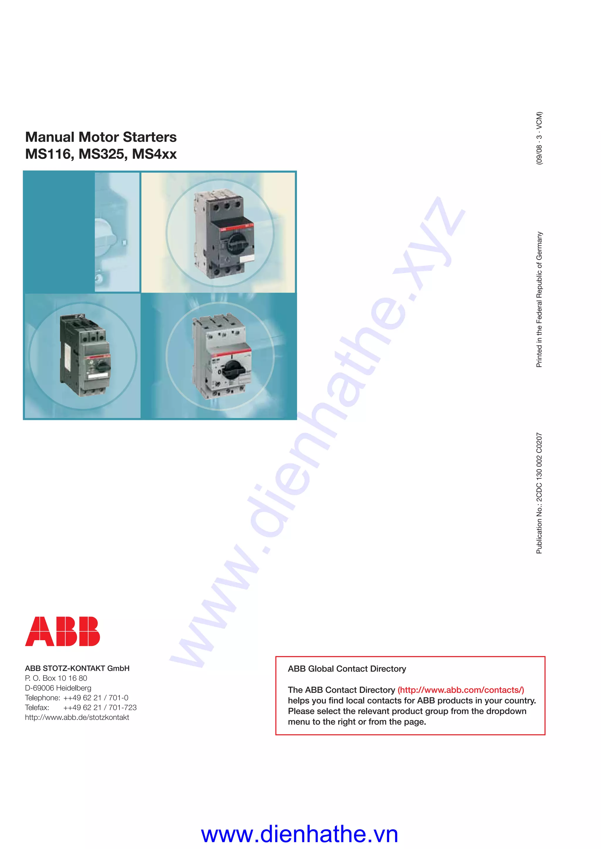Catalog motor starter abb 2 | PDF