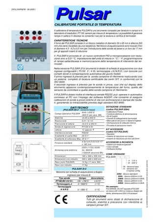 Fornetti per taratura termocoppie, pt100, termoresistenze - GIGA TECH ...