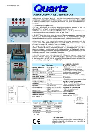 Fornetti per taratura termocoppie, pt100, termoresistenze - GIGA TECH ...