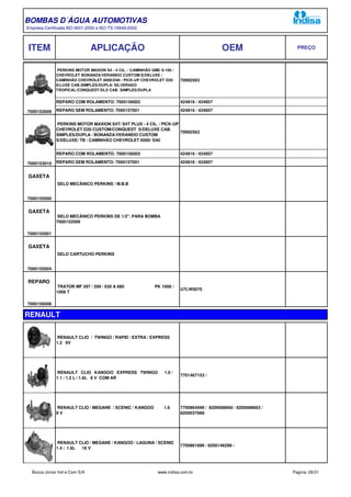 Catalogo bomba dagua INDISA | PDF