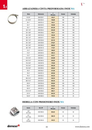 Catálogo DAMESA abrazaderas y fijaciones - 2012 | PDF