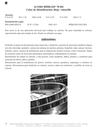 Catalogo de Acero Aisi 4340 | PDF
