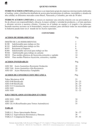 Catalogo de Acero Aisi 4340 | PDF